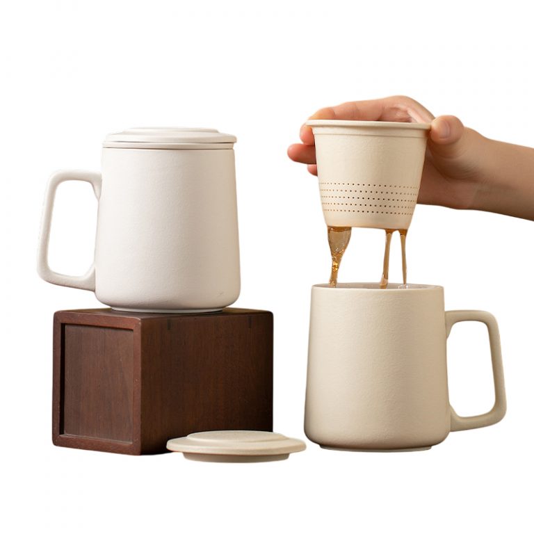 Ceramic Tea Cup With Filter: Perfect for Tea Lovers - The Gift Empire